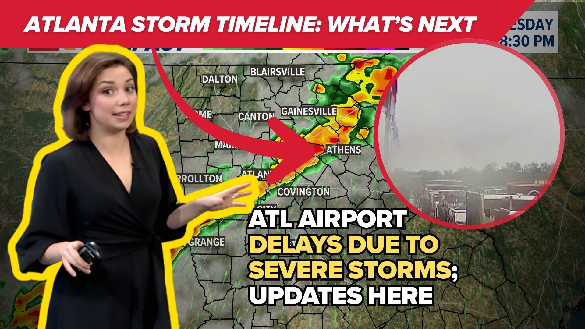 Severe Storms Hit Atlanta: Ground Stop, Flight Delays & Live Radar ...