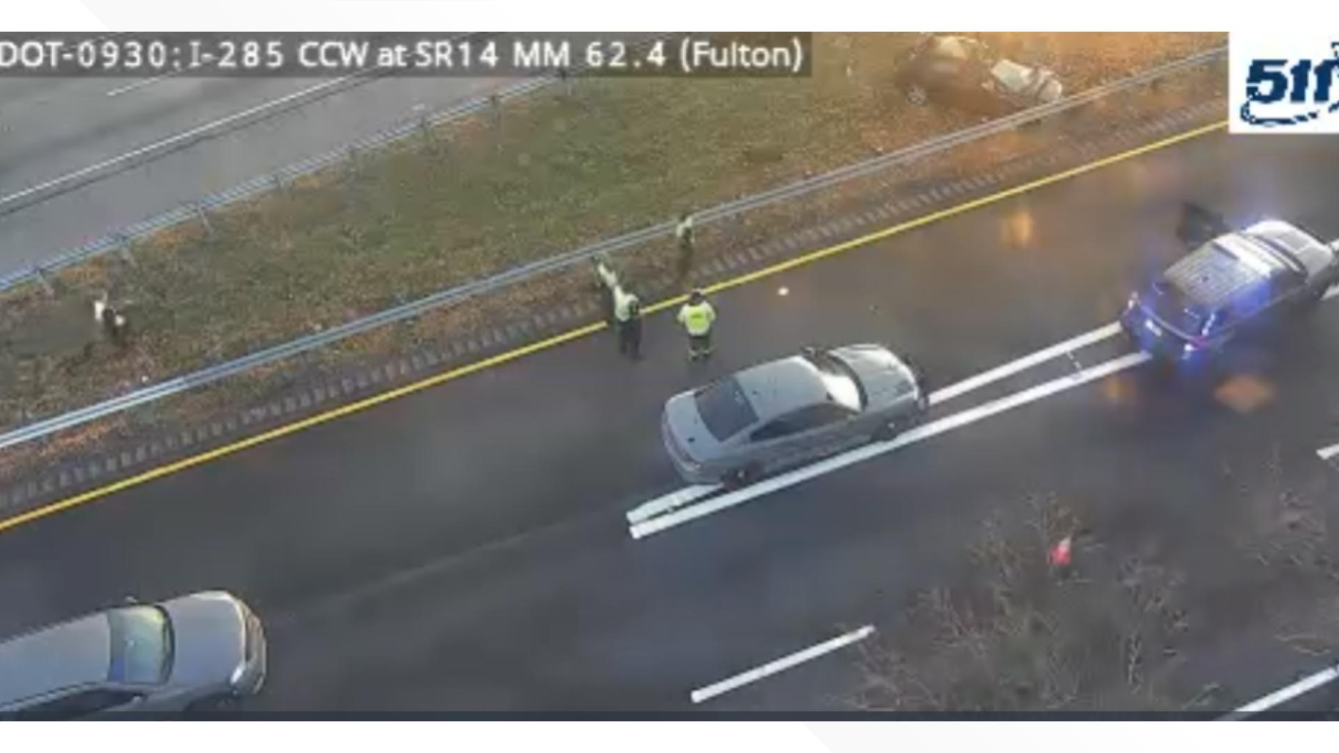 Bad wreck on I-285 South exit ramp to I-85 | 11alive.com