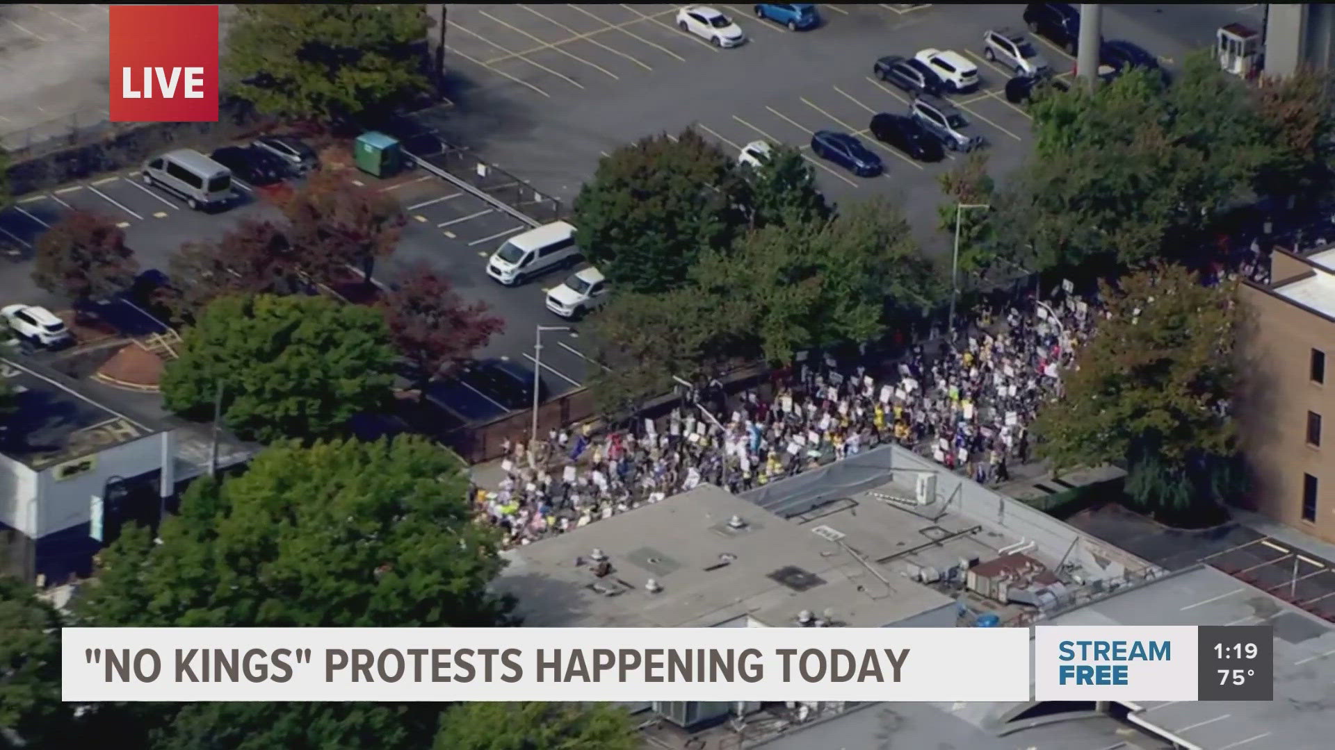 Chopper Video: Nearly 10K reported in Atlanta's 'No King' protests ...
