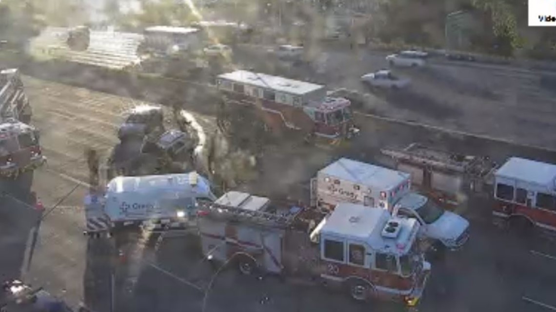 Atlanta traffic I 75 85 South blocked at University Ave | 11alive.com