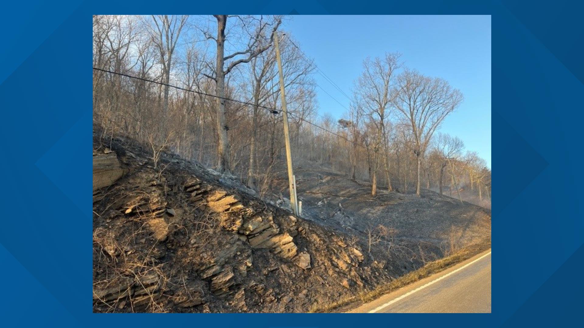 Pickens County fire crews fight Highway 136 wildfire | 11alive.com