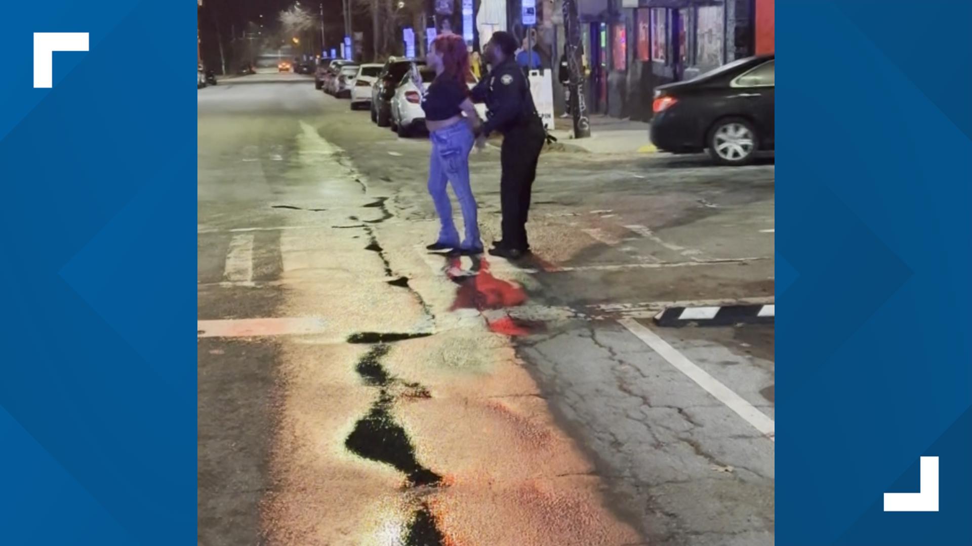 Restaurant employee seen driving on sidewalk of crowded Little Five ...