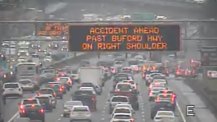 Atlanta traffic I-85 South GA-400 impacted by wreck at Buford Hwy ...
