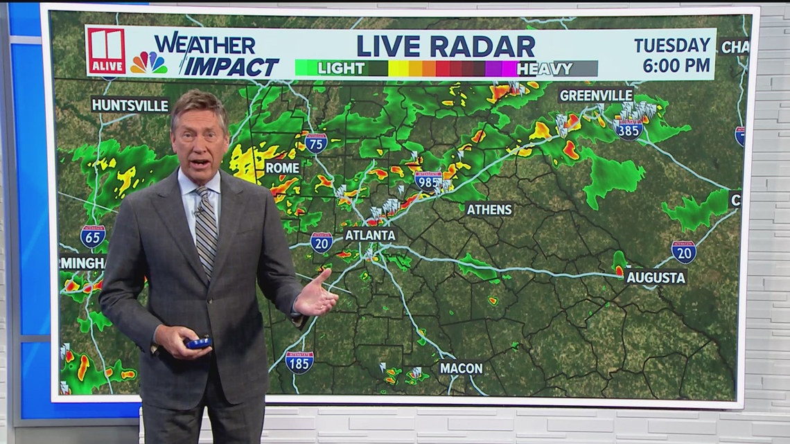 Storms move through metro Atlanta | Weather Impact Forecast | 11alive.com