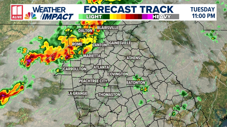Weather Impact Alert | 60+ mph damaging winds, brief spin-up tornado ...
