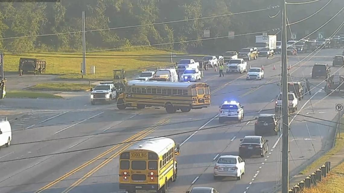 Crash with school bus at Lawrenceville Hwy & Ronald Reagan Pkwy in ...