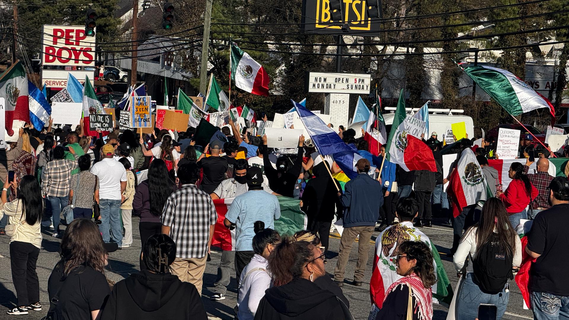 Protesters rally against deportations in metro Atlanta | 11alive.com