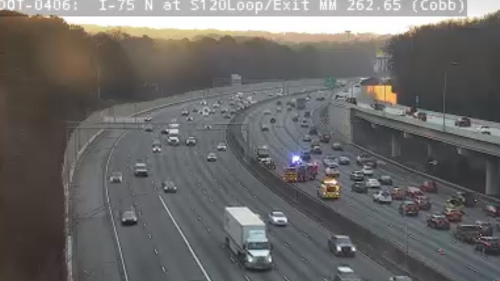 I 75 traffic Marietta crash major delays | 11alive.com