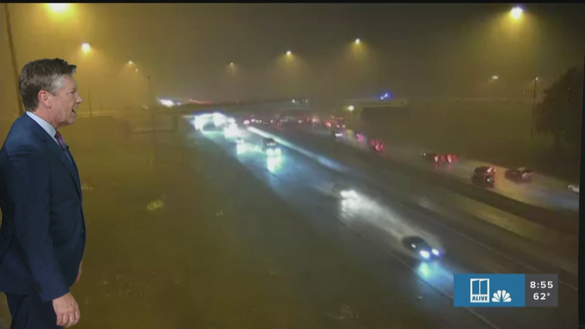 Severe weather: Cars pull over on Interstate 75 in Henry County as ...
