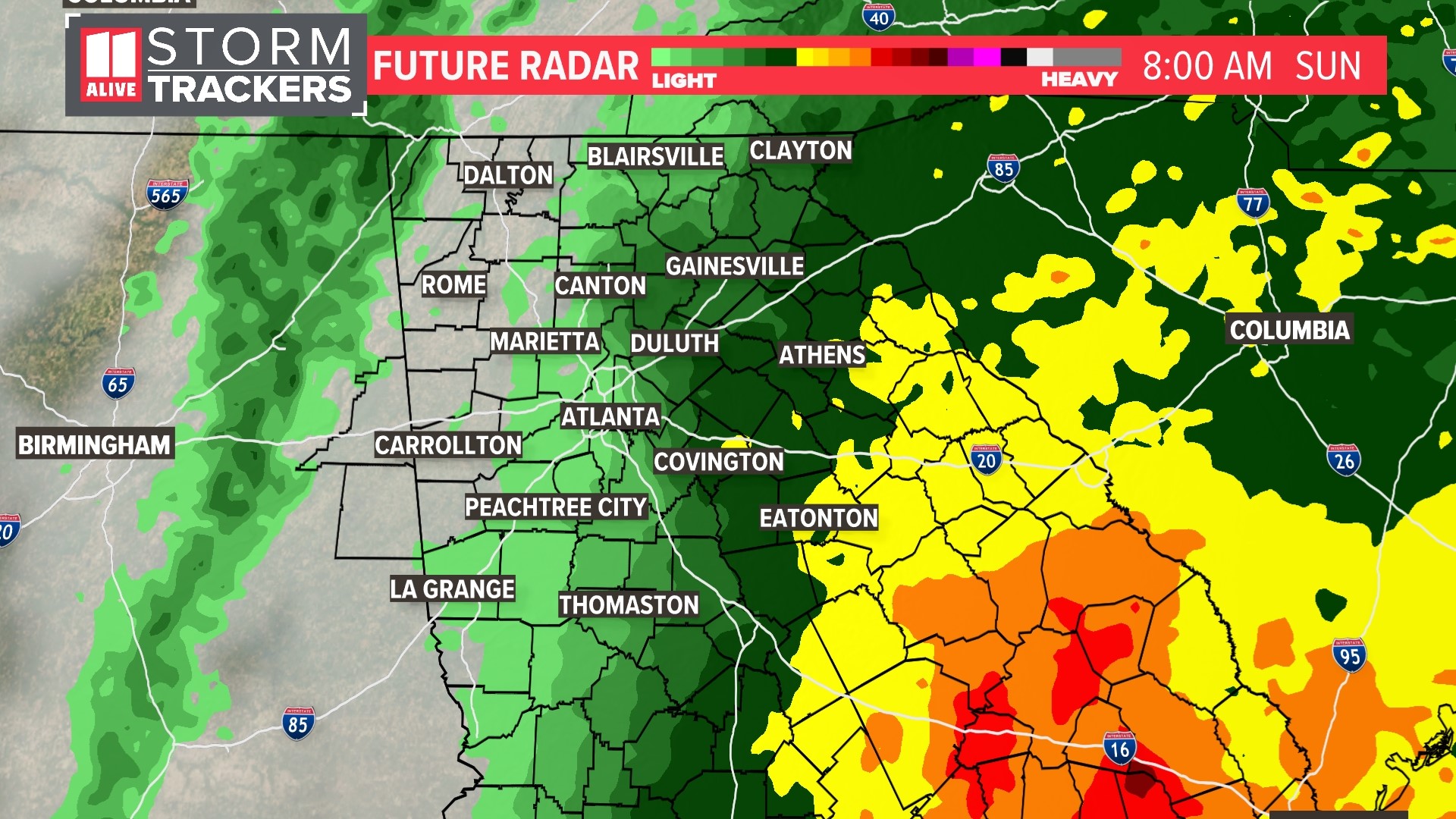 Georgia weather rain gusty winds this weekend | Timeline | 11alive.com