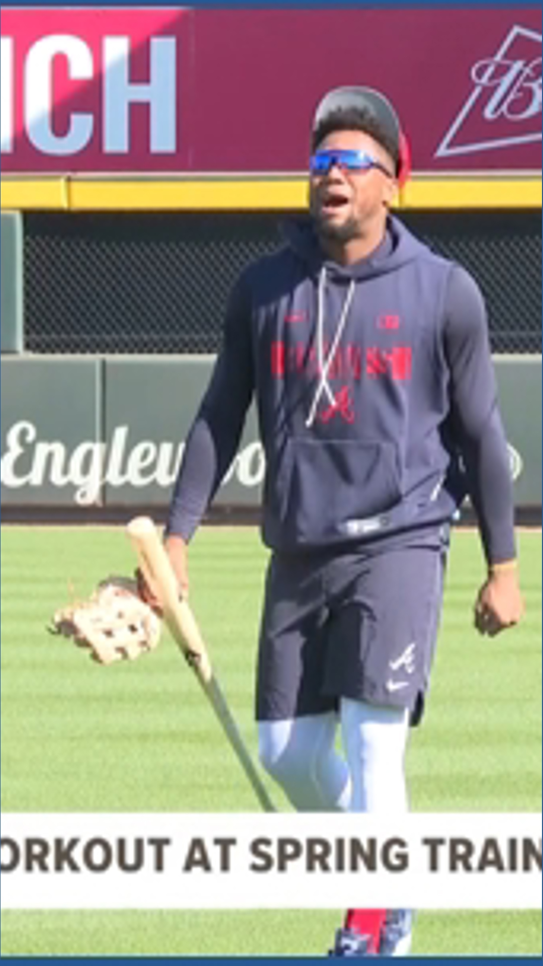 Ronald Acuna Jr. and Braves outfielders take field in spring training ...