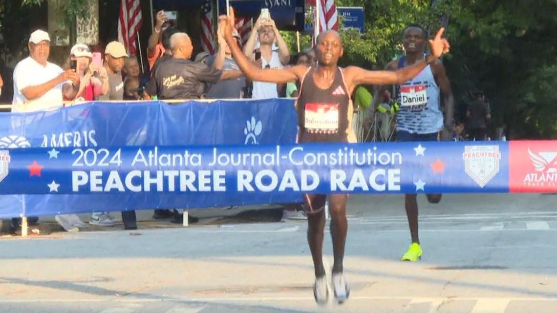 2024 AJC Peachtree Road Race winner finish videos | 11alive.com