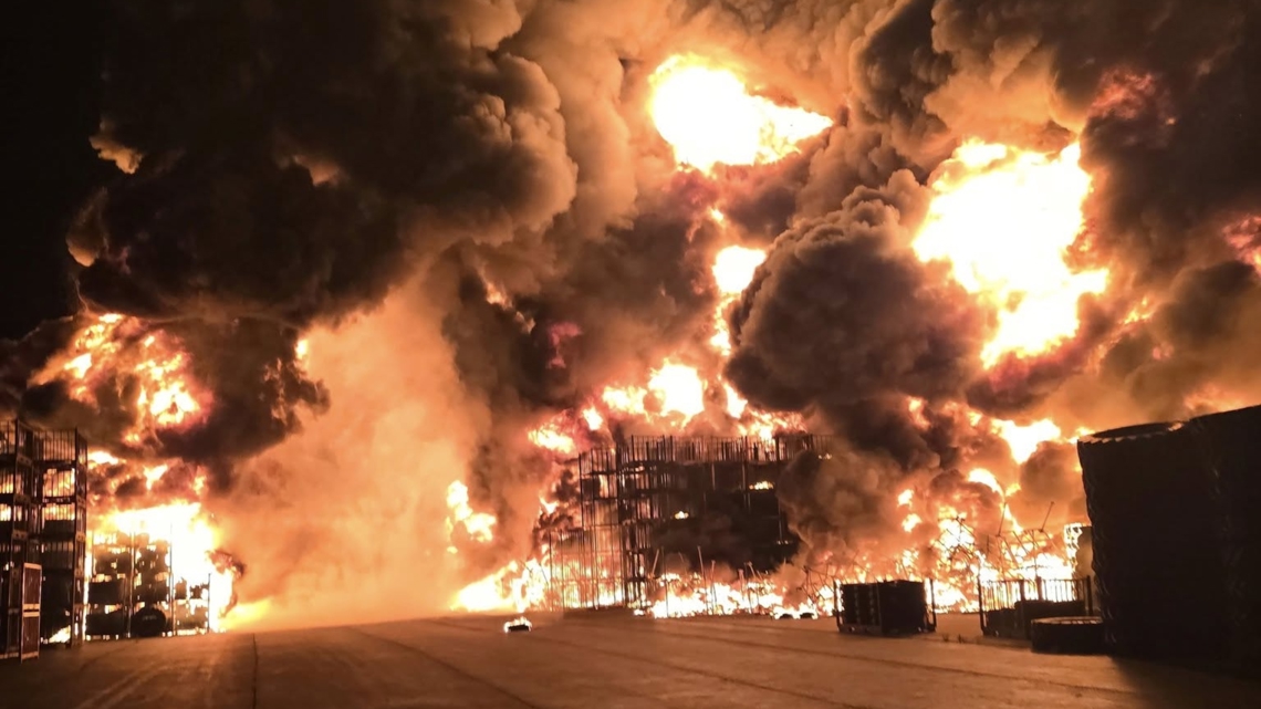 Fire erupts outside warehouse in McDonough, cause under review ...