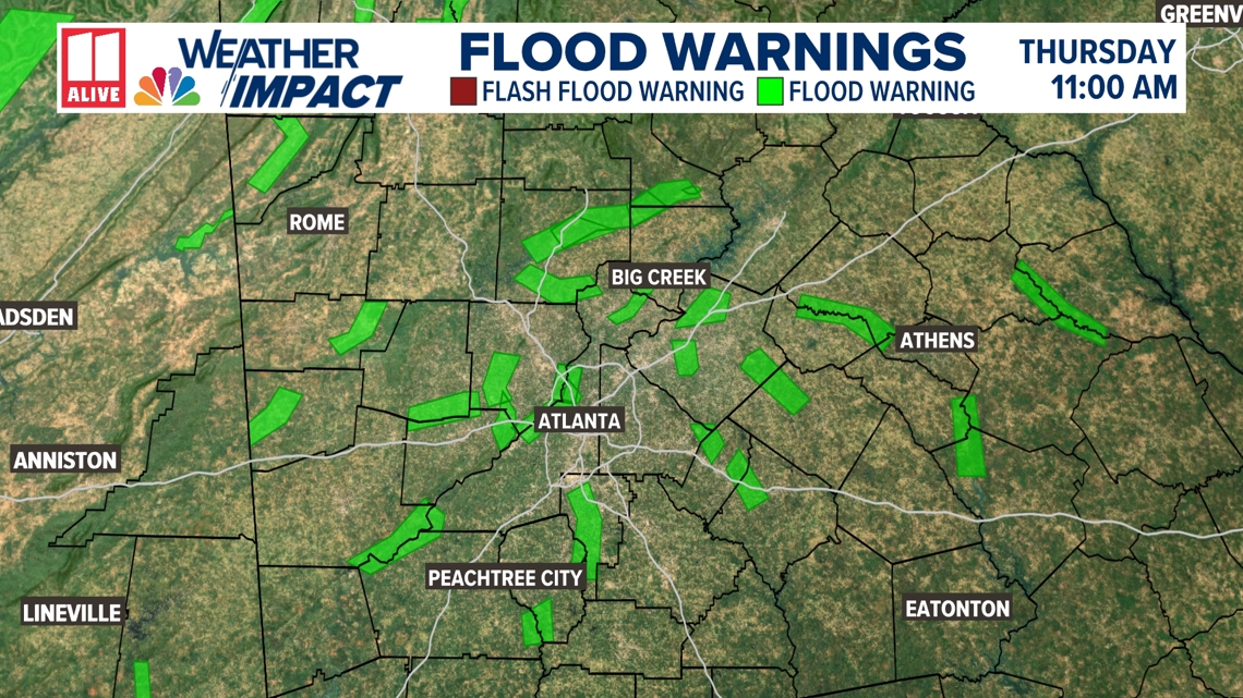 Flooding in Atlanta, Georgia | Areas to watch | 11alive.com