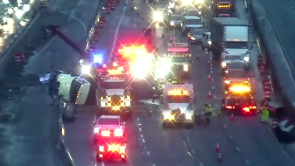 Atlanta traffic | Tractor trailer overturned I285 top end | 11alive.com