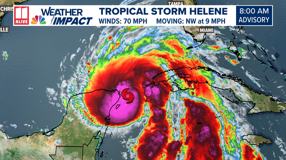 Helene forecast cone, spaghetti models, watches and warnings | 11alive.com